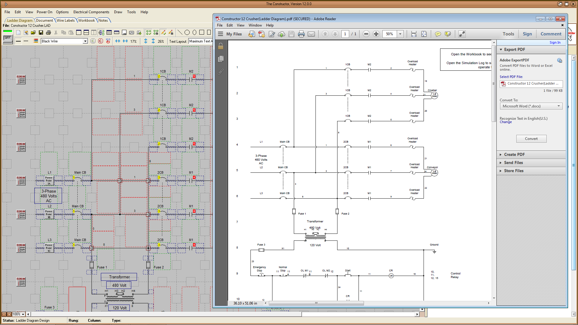 The Constructor 12 - Electrical Ladder Diagram, Schematic and PLC Software