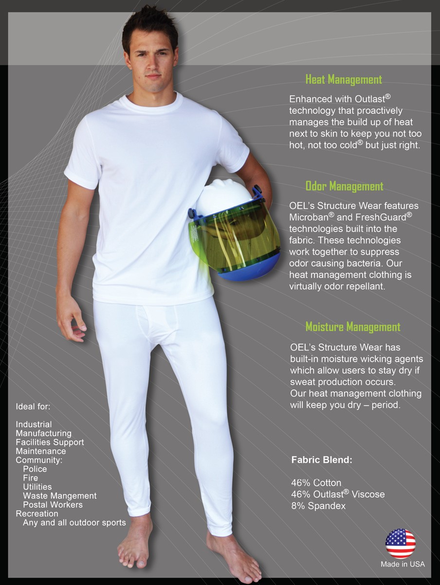 OEL StructureWear Base Layer Clothing - with OutLast Technology